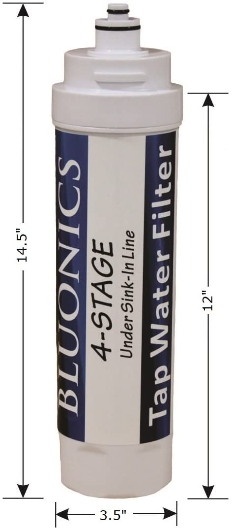 Bluonics 4-stage Replacement Filter for Our Direct In-line Under Sink
