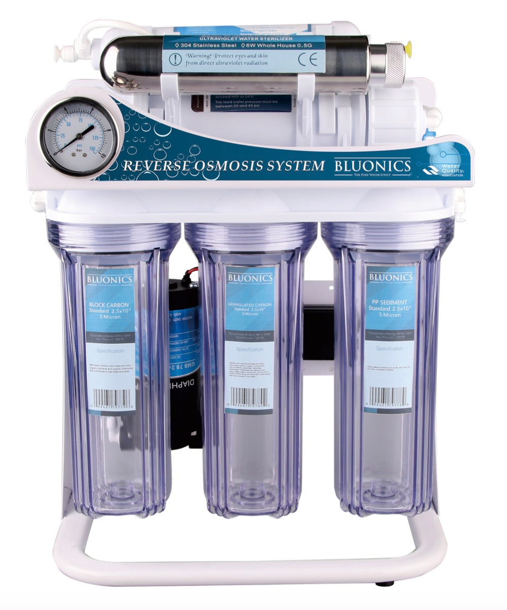 Bluonics Reverse Osmosis Ultraviolet Water Filter System UV Sterilizer